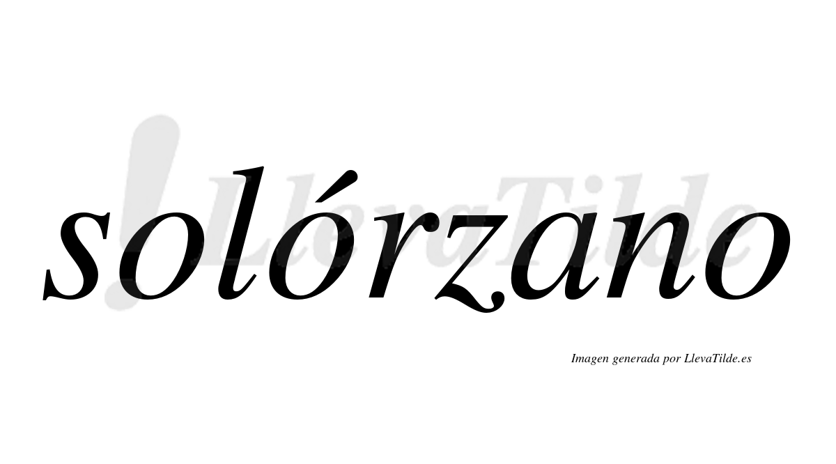 ¿Lleva tilde solórzano? | LlevaTilde.es