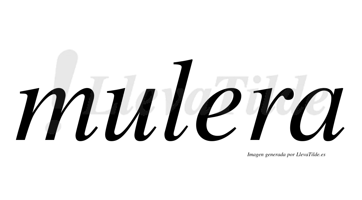 ¿Lleva tilde mulera? | LlevaTilde.es