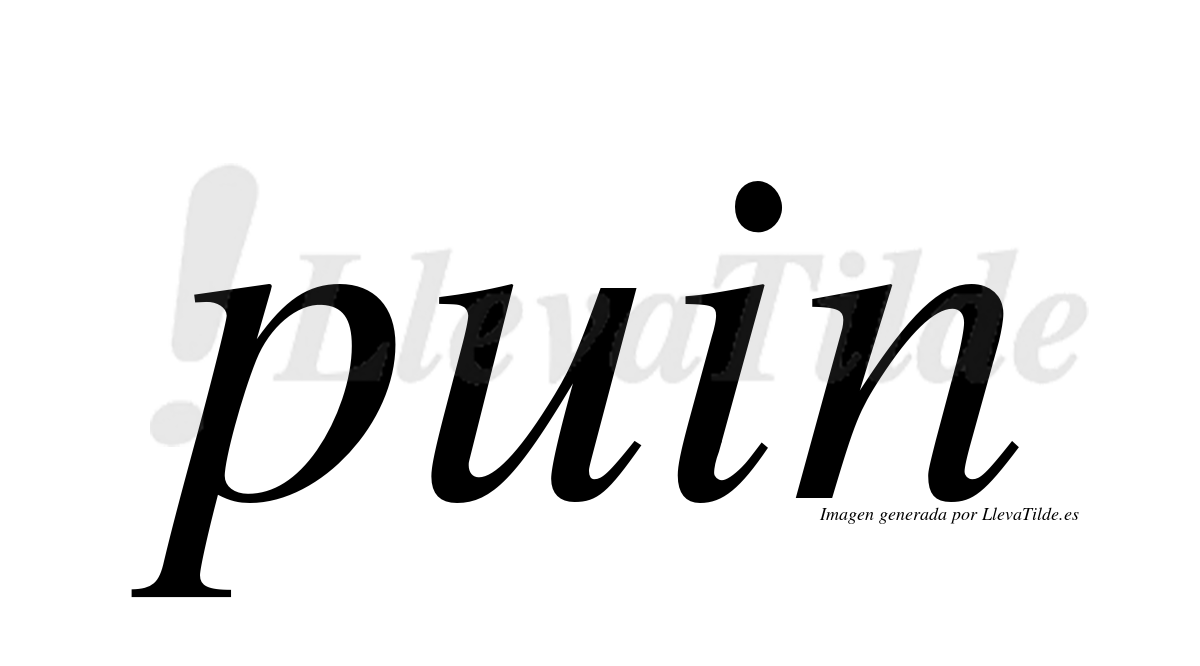 ¿Lleva tilde puin? | LlevaTilde.es