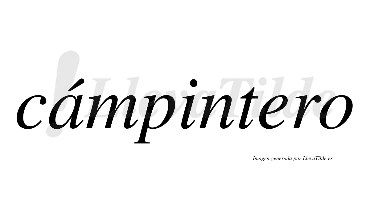 ¿Lleva tilde cámpintero? | LlevaTilde.es