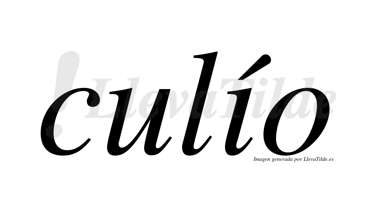 ¿Lleva tilde culío? | LlevaTilde.es