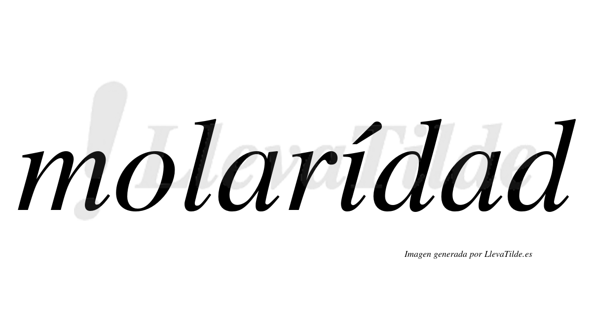 ¿Lleva tilde molarídad? | LlevaTilde.es