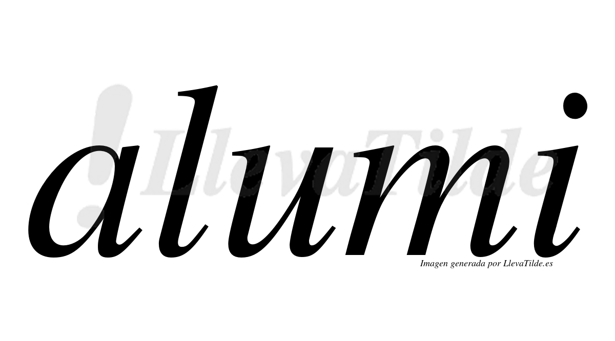 ¿Lleva tilde alumi? | LlevaTilde.es