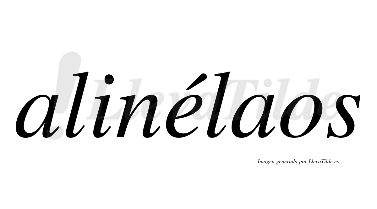 ¿Lleva tilde alinélaos? | LlevaTilde.es