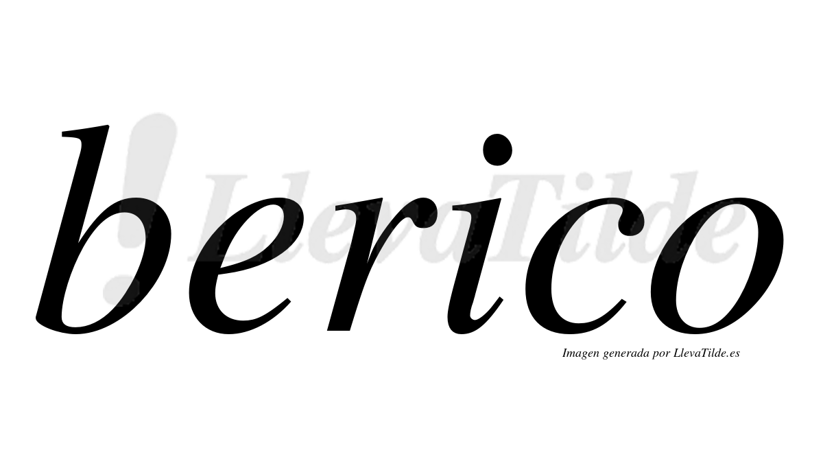 ¿Lleva tilde berico? | LlevaTilde.es