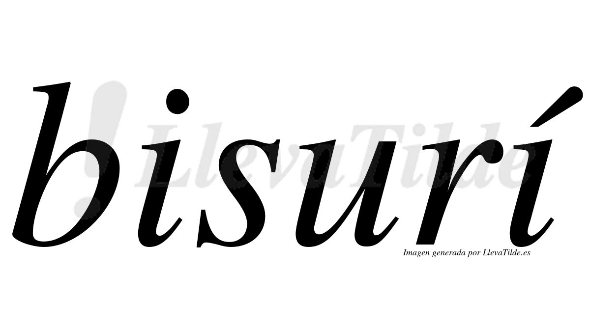 ¿Lleva tilde bisurí? | LlevaTilde.es