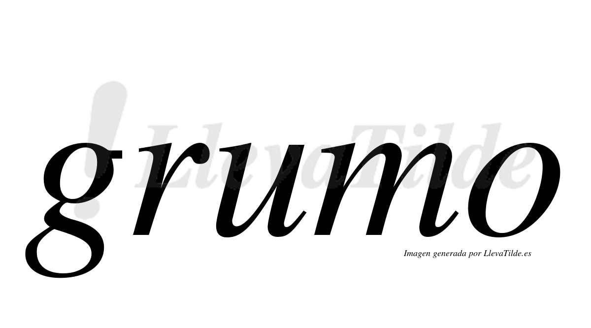 ¿Lleva tilde grumo? | LlevaTilde.es