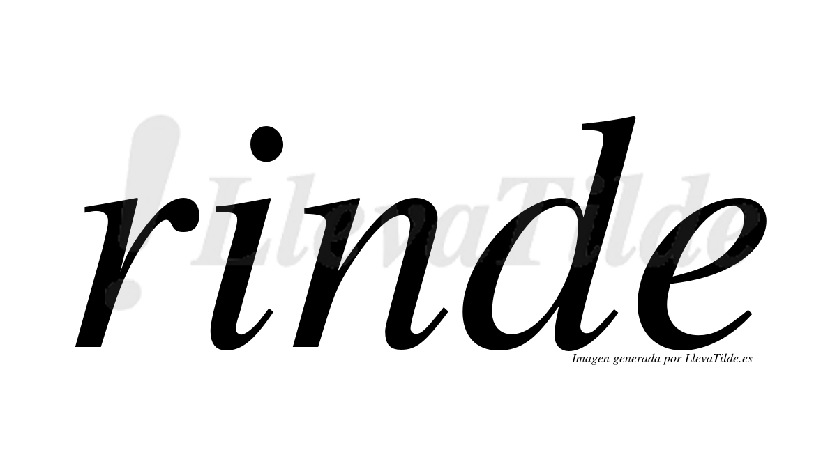 ¿Lleva tilde rinde? | LlevaTilde.es
