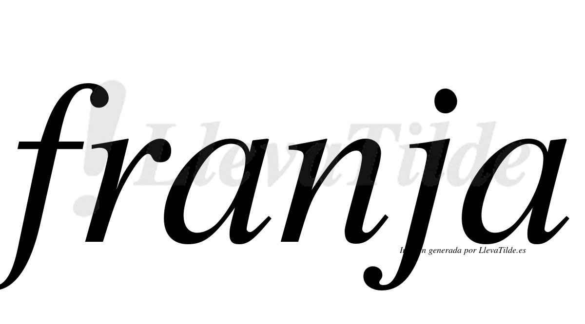 ¿Lleva tilde franja? | LlevaTilde.es