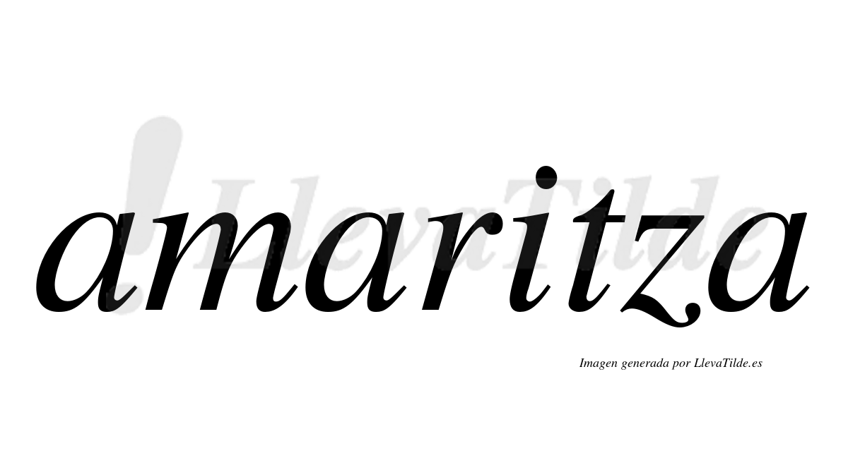 ¿Lleva tilde amaritza? | LlevaTilde.es