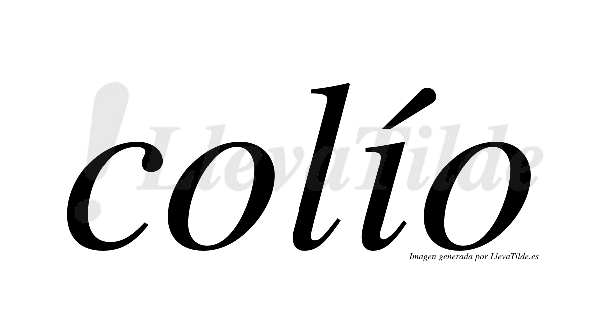 ¿Lleva tilde colío? | LlevaTilde.es