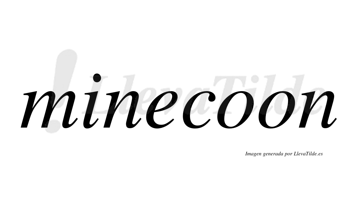¿Lleva tilde minecoon? | LlevaTilde.es