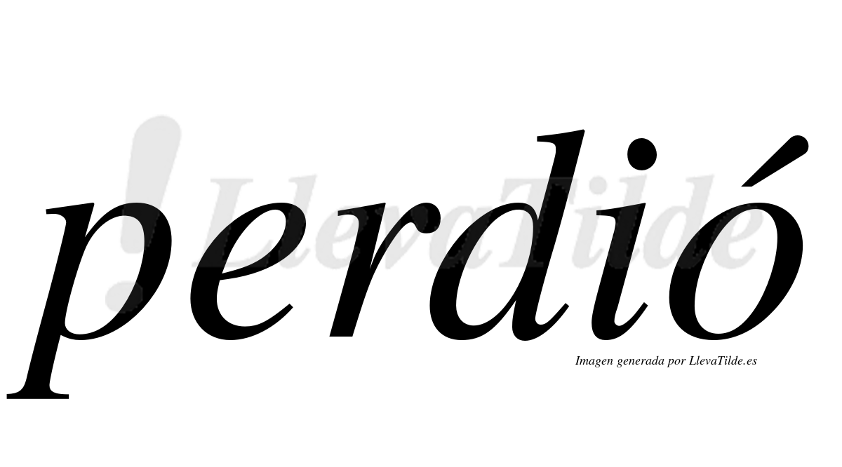 ¿Lleva tilde perdió? | LlevaTilde.es