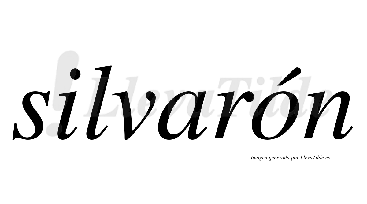 ¿Lleva tilde silvarón? | LlevaTilde.es