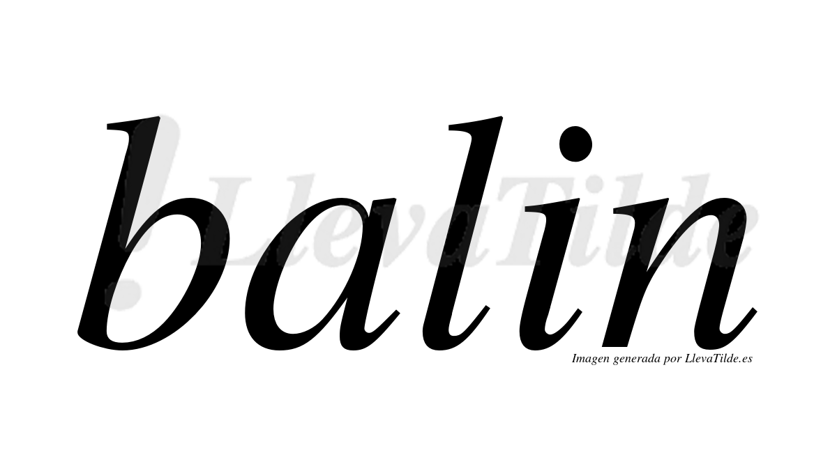 ¿Lleva tilde balin? | LlevaTilde.es
