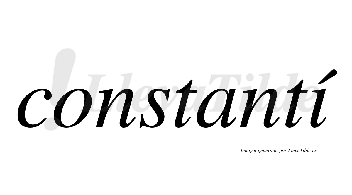¿Lleva tilde constantí? | LlevaTilde.es