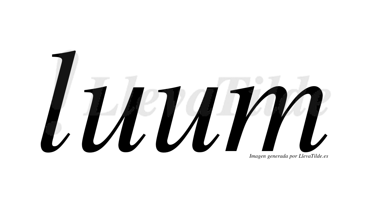 ¿Lleva tilde luum? | LlevaTilde.es