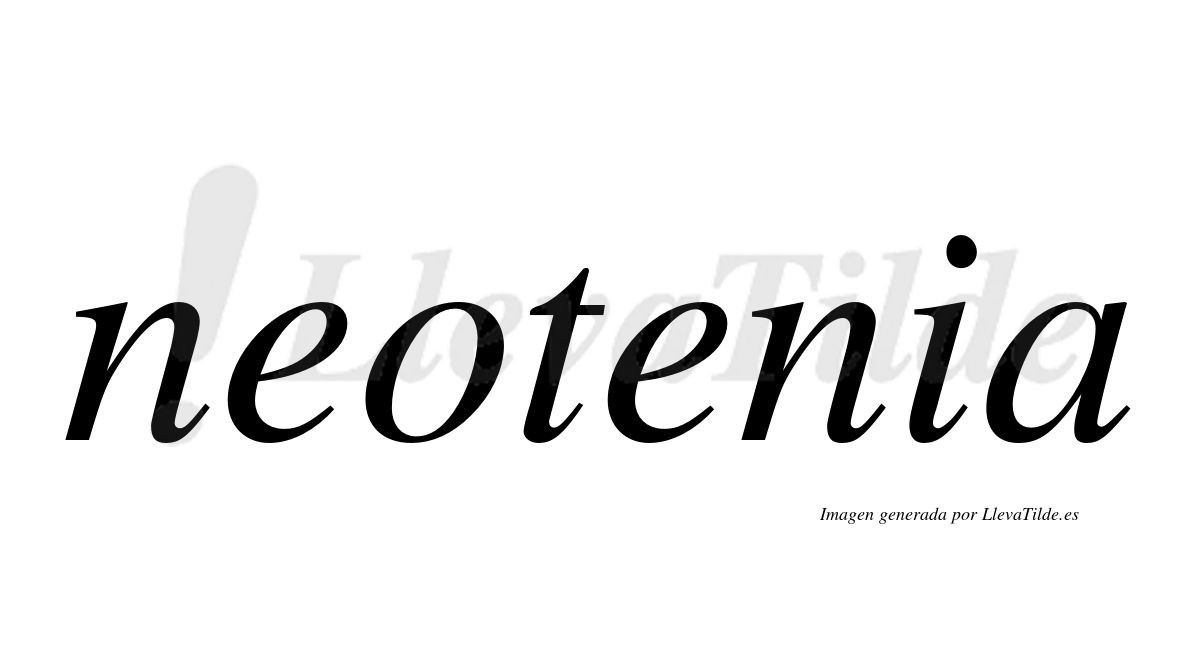 ¿Lleva tilde neotenia? | LlevaTilde.es