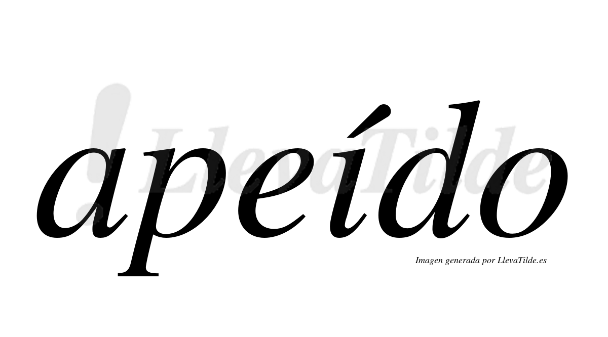 ¿Lleva tilde apeído? | LlevaTilde.es