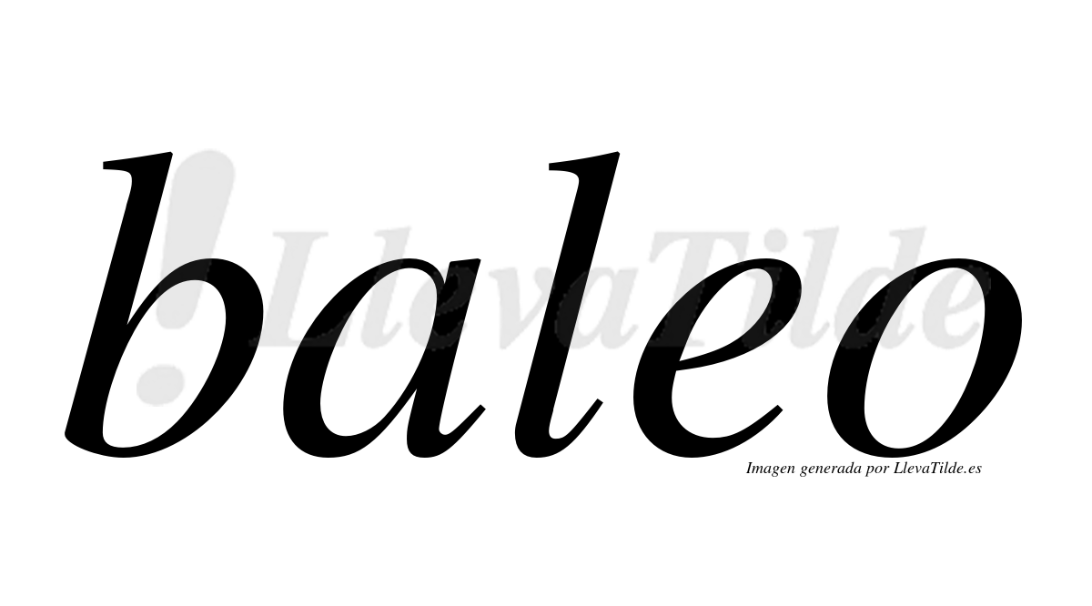 ¿Lleva tilde baleo? | LlevaTilde.es