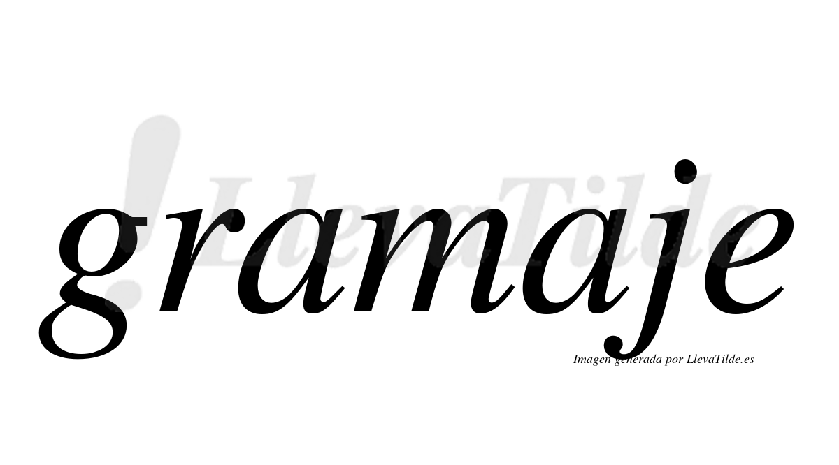 ¿Lleva tilde gramaje? | LlevaTilde.es