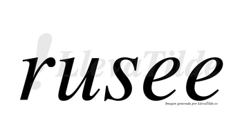 ¿Lleva tilde rusee? | LlevaTilde.es