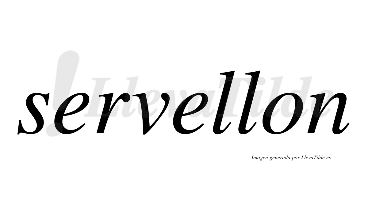 ¿Lleva tilde servellon? | LlevaTilde.es