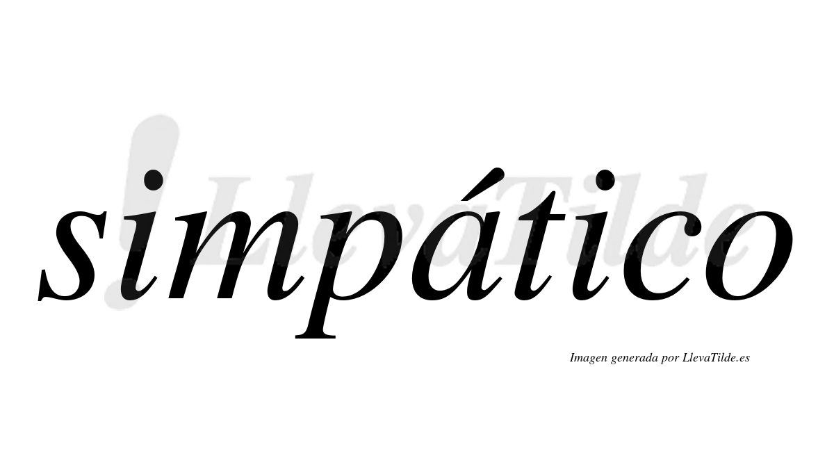 ¿Lleva tilde simpático? | LlevaTilde.es