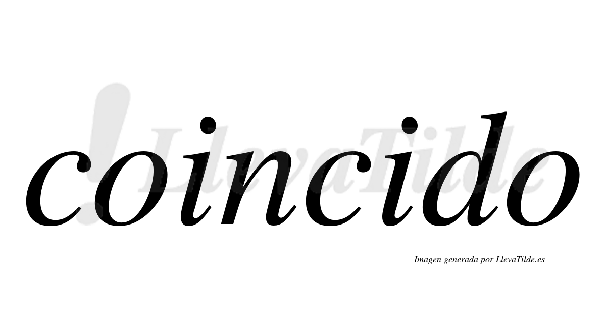 ¿Lleva tilde coincido? | LlevaTilde.es