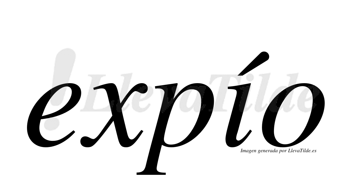 ¿Lleva tilde expío? | LlevaTilde.es