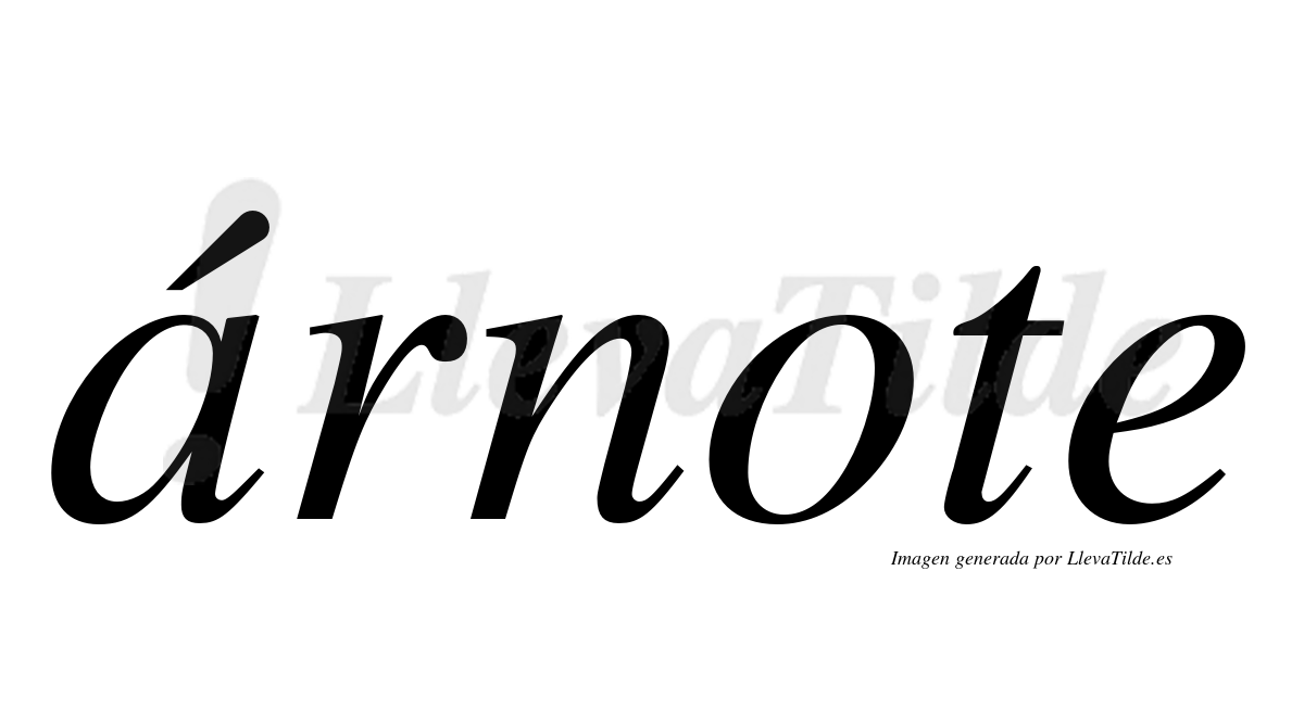 ¿Lleva tilde árnote? | LlevaTilde.es