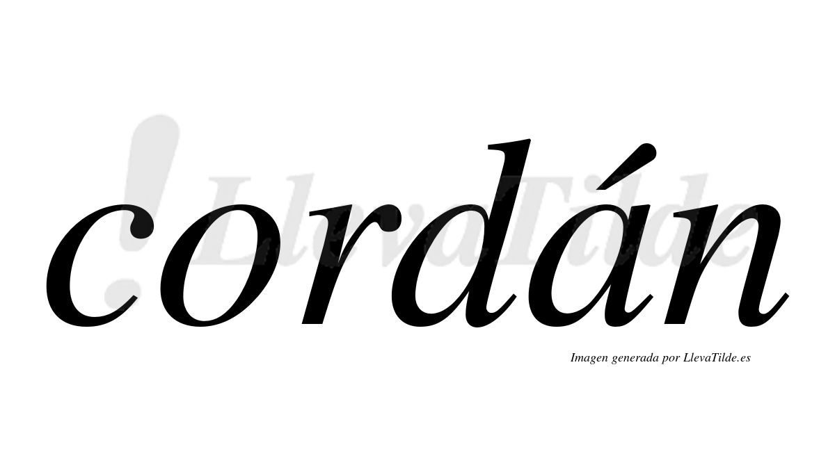 ¿Lleva tilde cordán? | LlevaTilde.es
