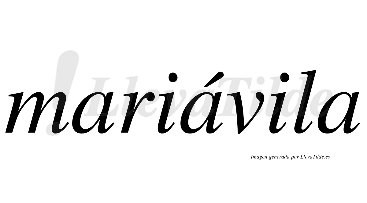 ¿Lleva tilde mariávila? | LlevaTilde.es