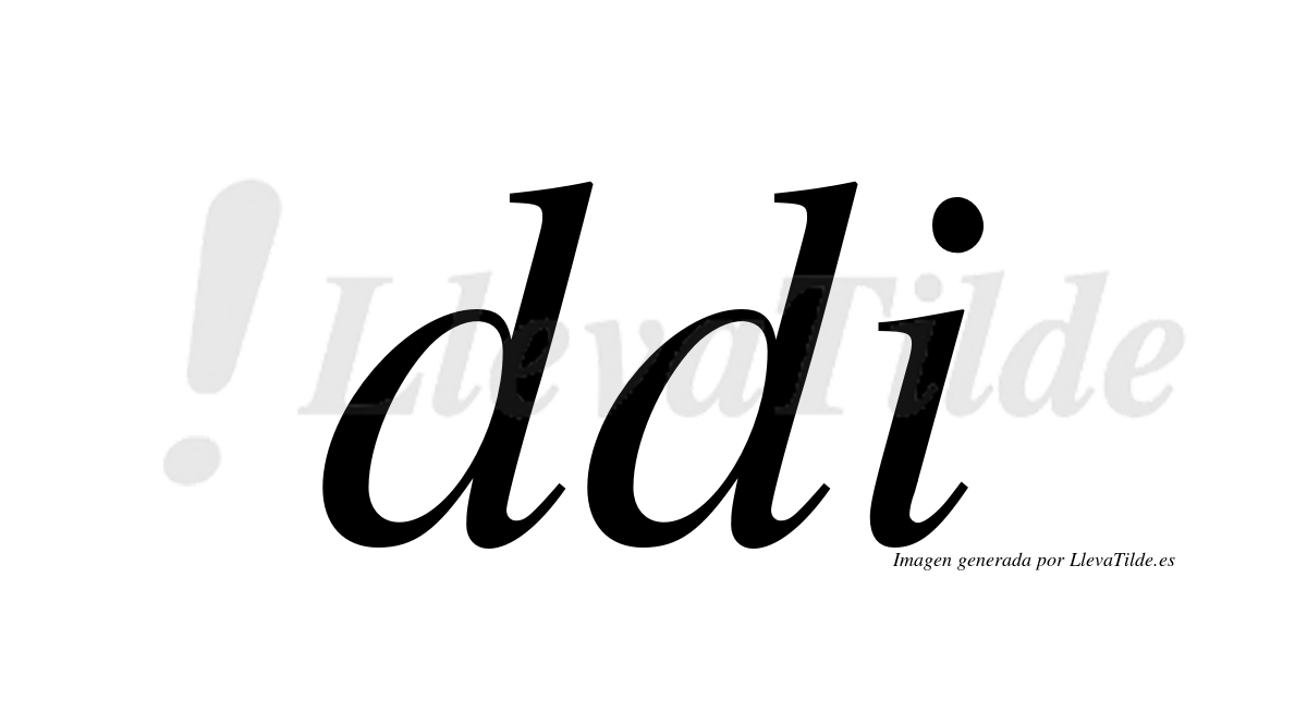 ¿Lleva tilde ddi? | LlevaTilde.es