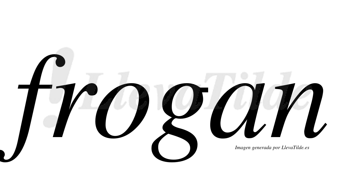 ¿Lleva tilde frogan? | LlevaTilde.es