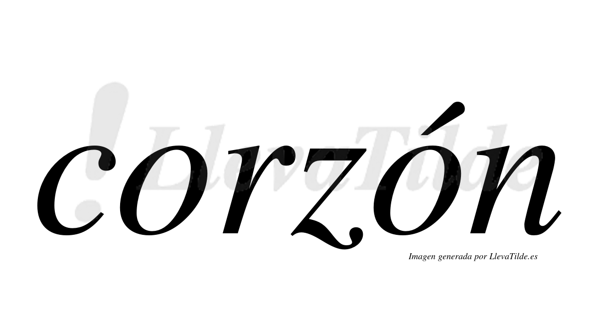 ¿Lleva tilde corzón? | LlevaTilde.es