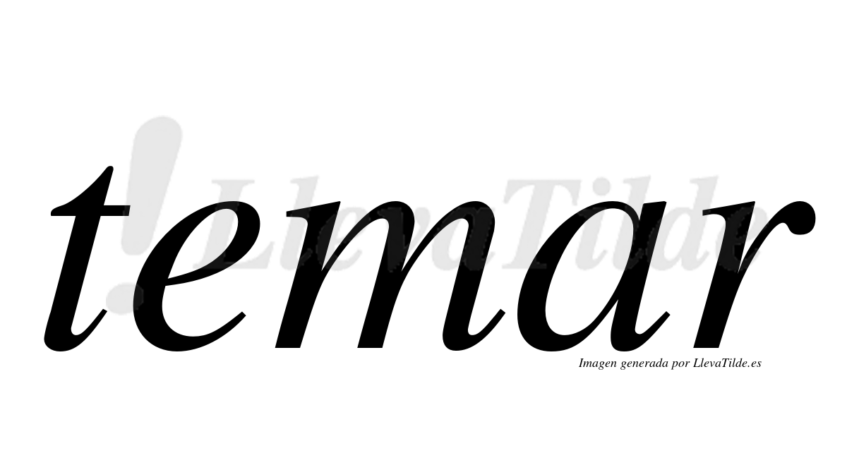 ¿Lleva tilde temar? | LlevaTilde.es