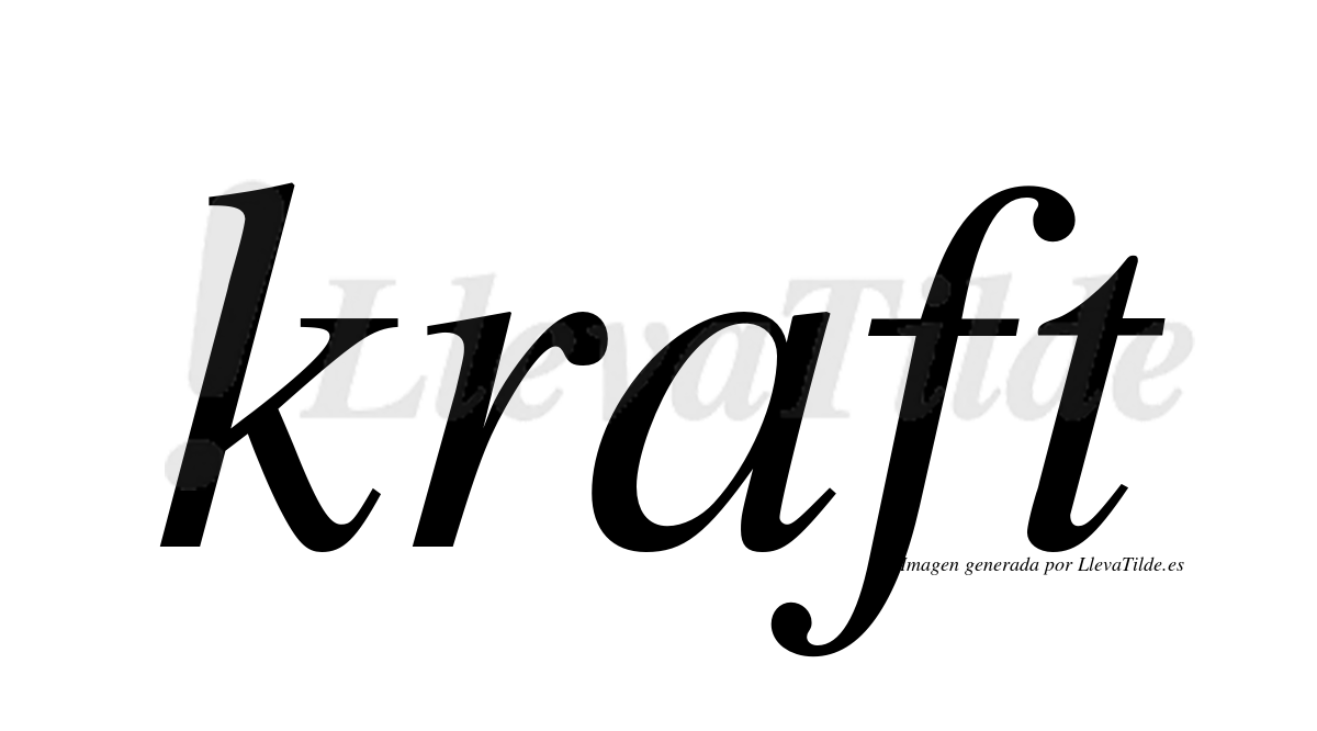 ¿Lleva tilde kraft? | LlevaTilde.es