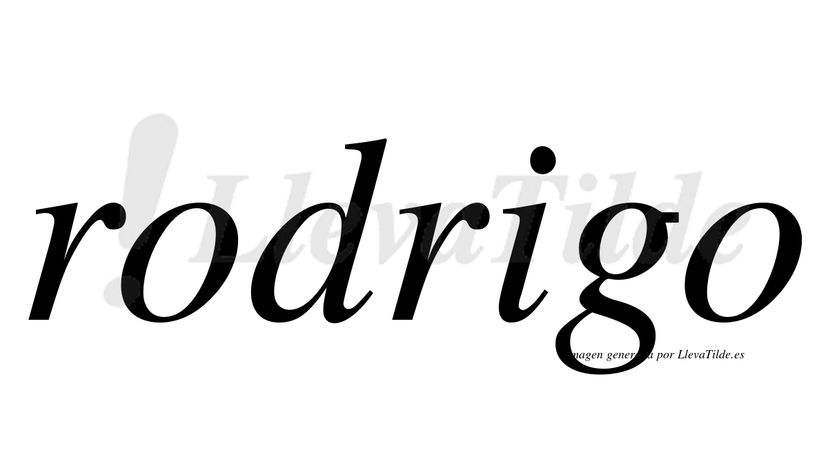 ¿Lleva tilde rodrigo? | LlevaTilde.es
