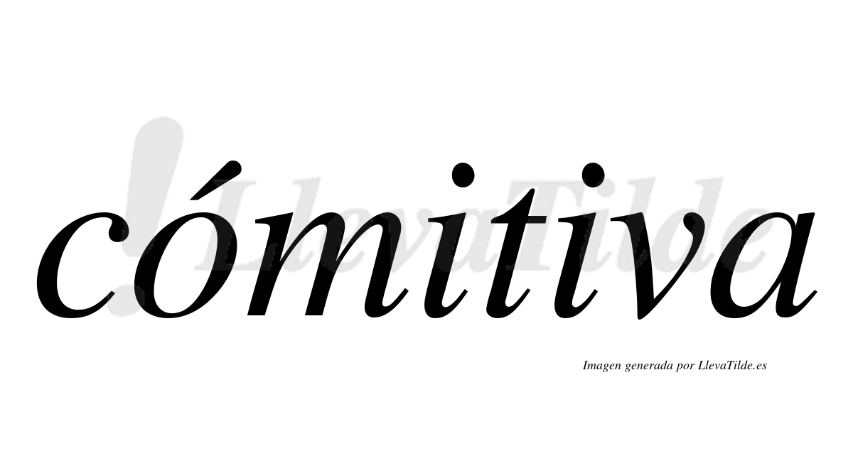 ¿Lleva tilde cómitiva? | LlevaTilde.es