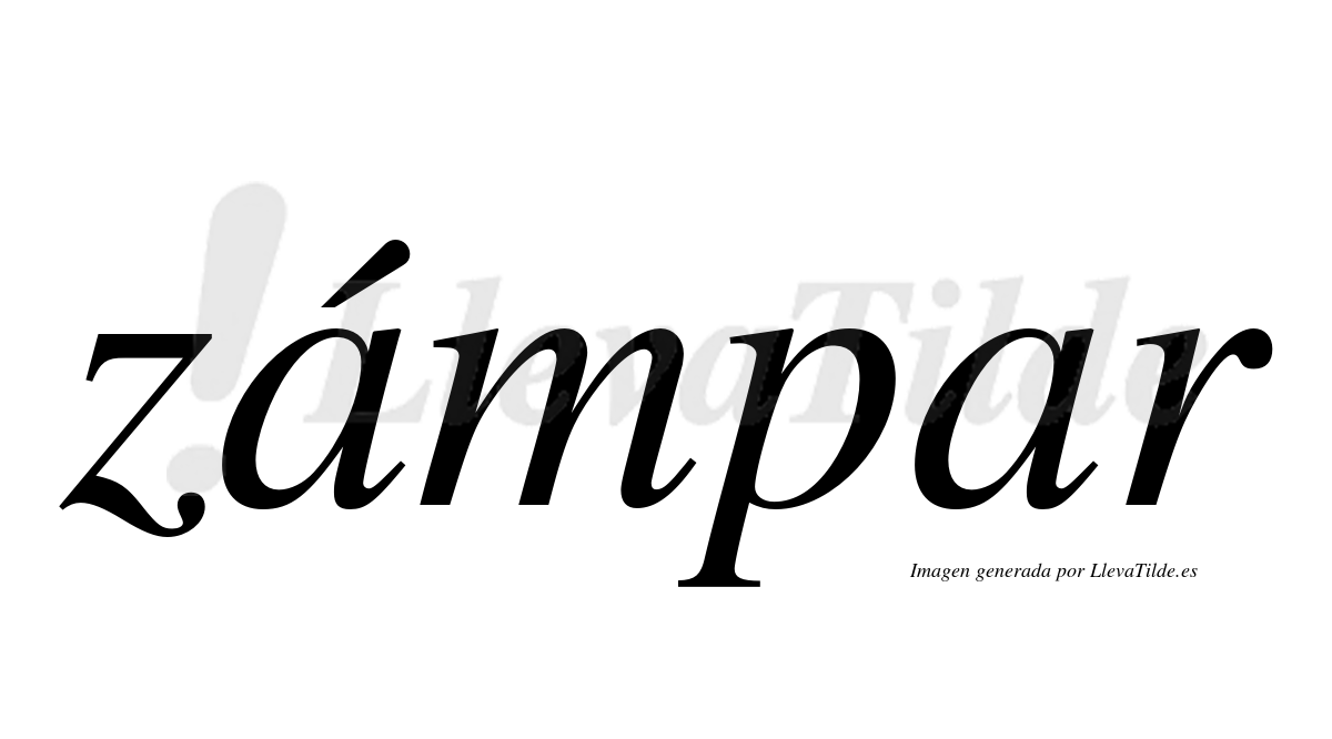 ¿Lleva tilde zámpar? | LlevaTilde.es