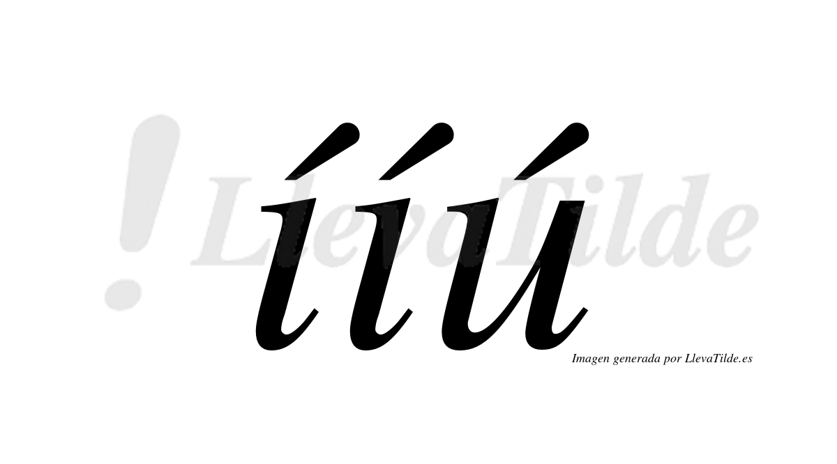¿Lleva tilde ííú? | LlevaTilde.es