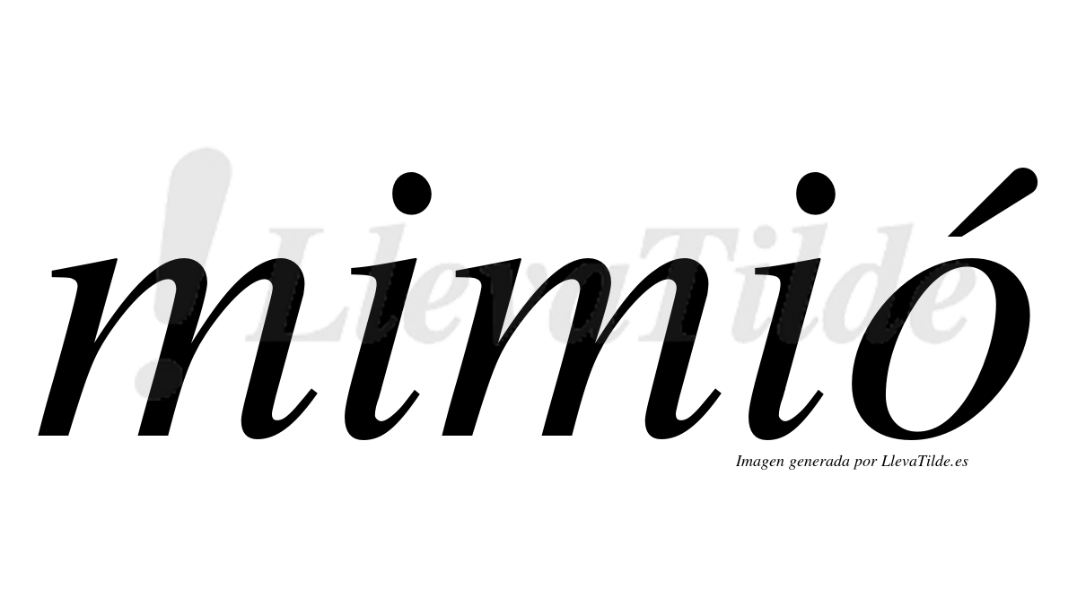 ¿Lleva tilde mimió? | LlevaTilde.es
