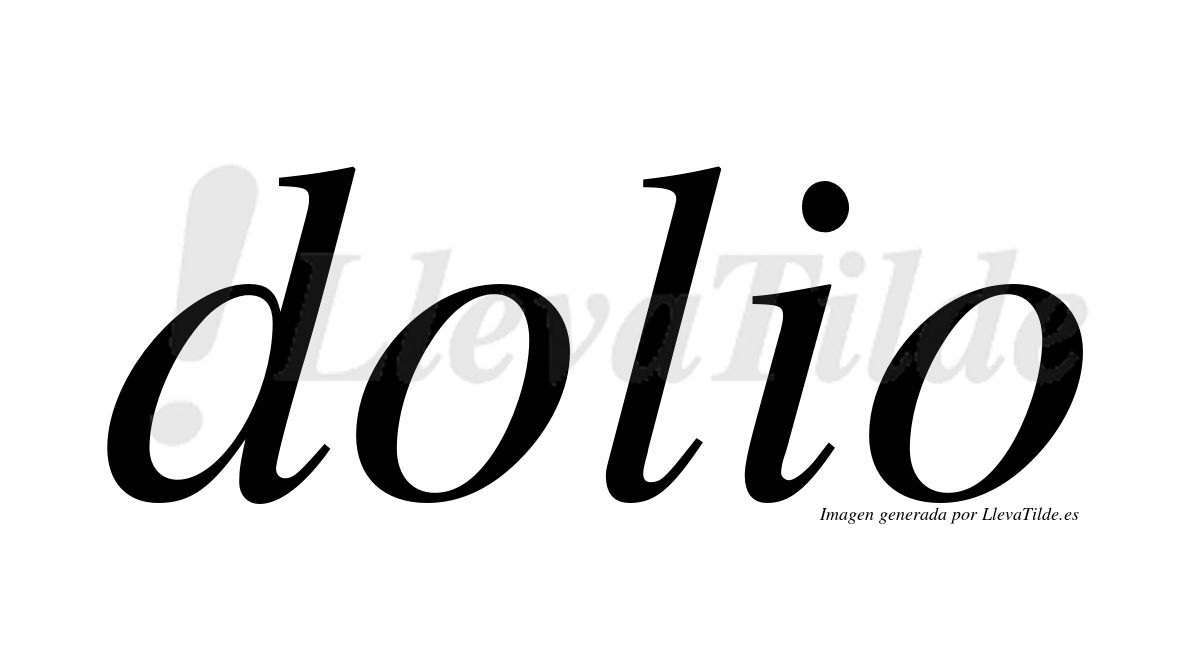 ¿Lleva tilde dolio? | LlevaTilde.es
