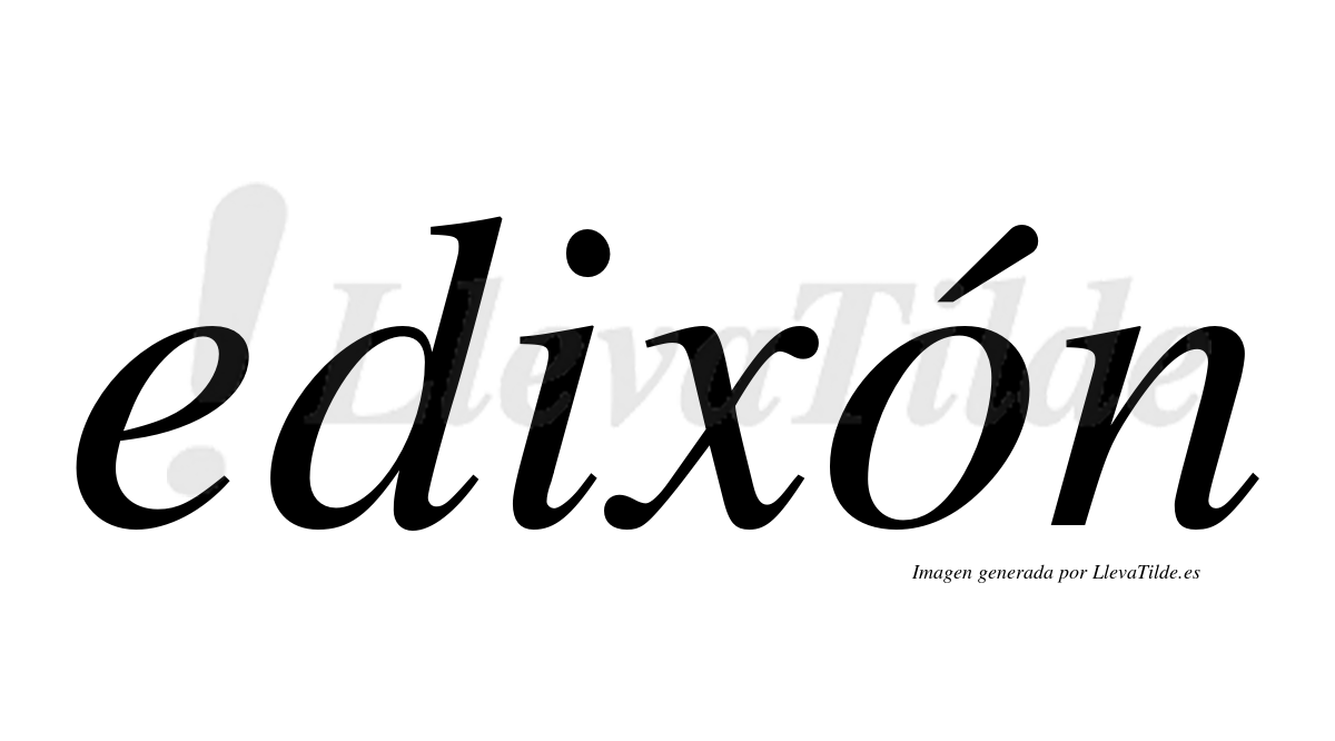 ¿Lleva tilde edixón? | LlevaTilde.es