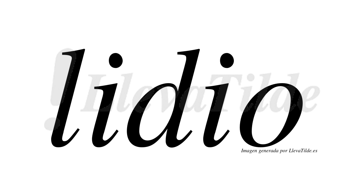 ¿Lleva tilde lidio? | LlevaTilde.es