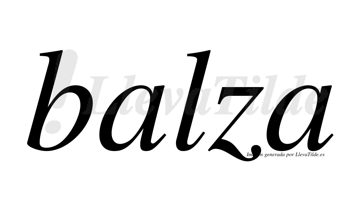 ¿Lleva tilde balza? | LlevaTilde.es