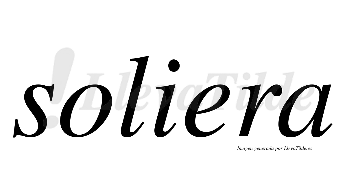 ¿Lleva tilde soliera? | LlevaTilde.es