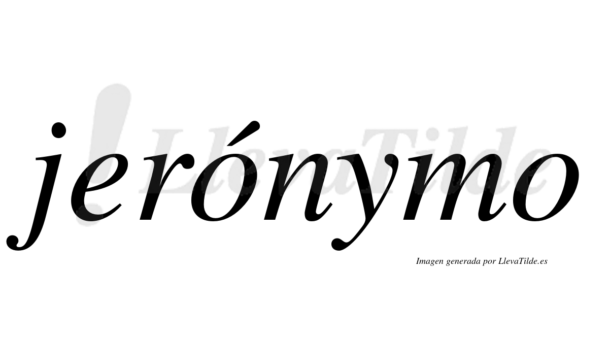¿Lleva tilde jerónymo? | LlevaTilde.es