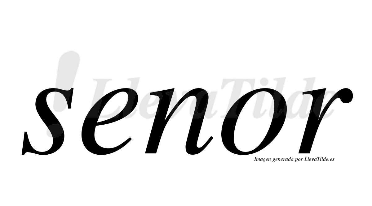 ¿Lleva tilde senor? | LlevaTilde.es